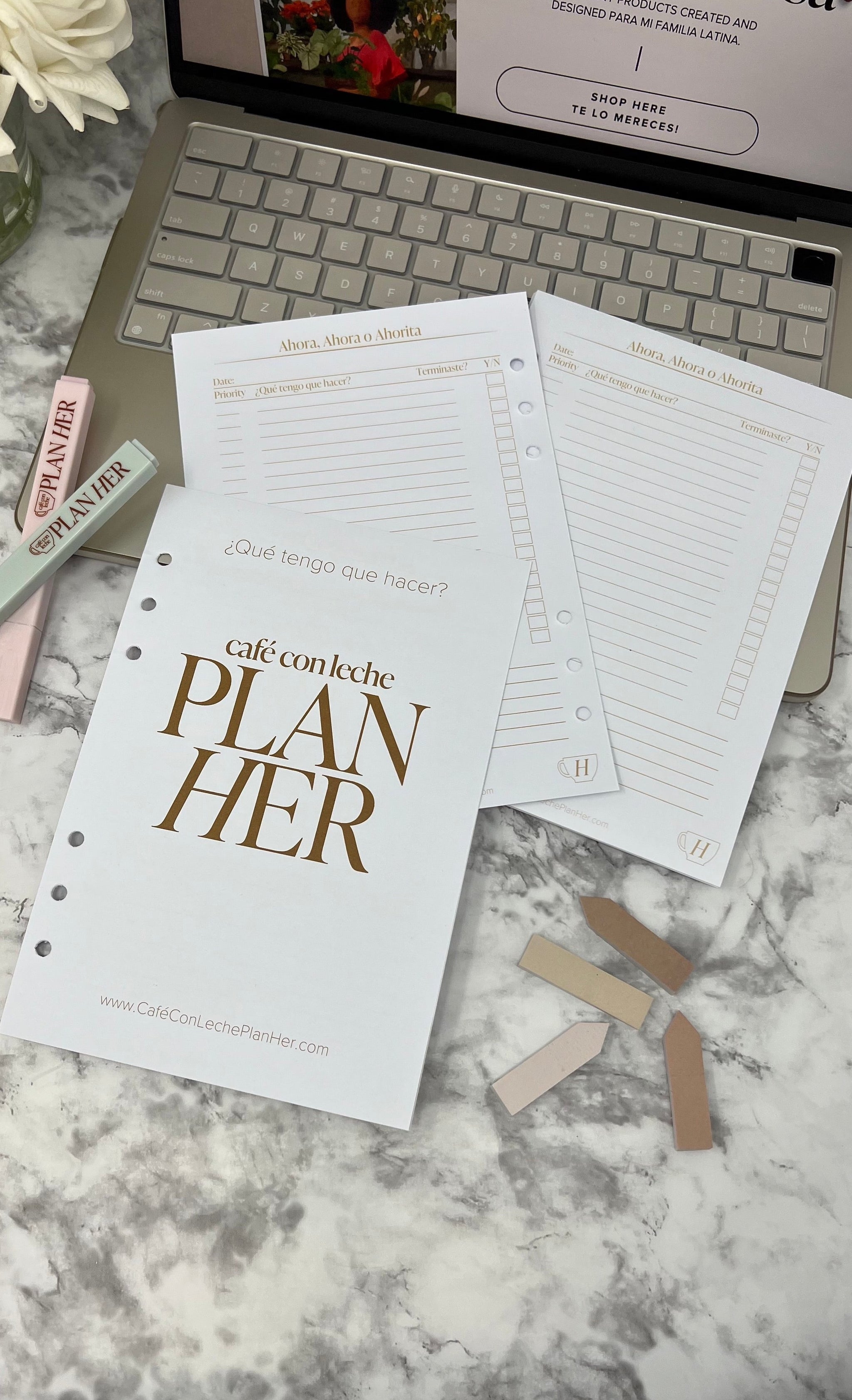 Agenda Starter Set – Cafe Con Leche PlanHER